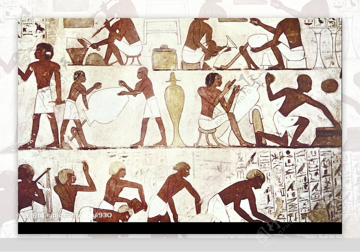 埃及壁画劳作图片素材-编号10493204-图行天下