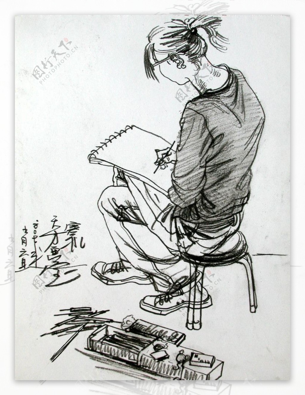 人物速写图片素材-编号12944884-图行天下