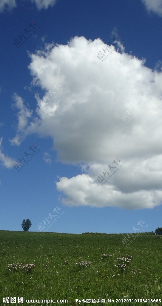 草原风光之白云图片素材-编号13245094-图行天下