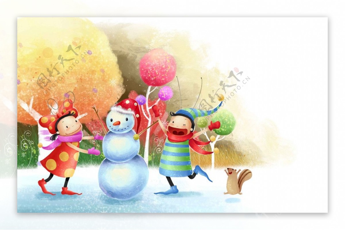 堆雪人图片素材-编号13579704-图行天下
