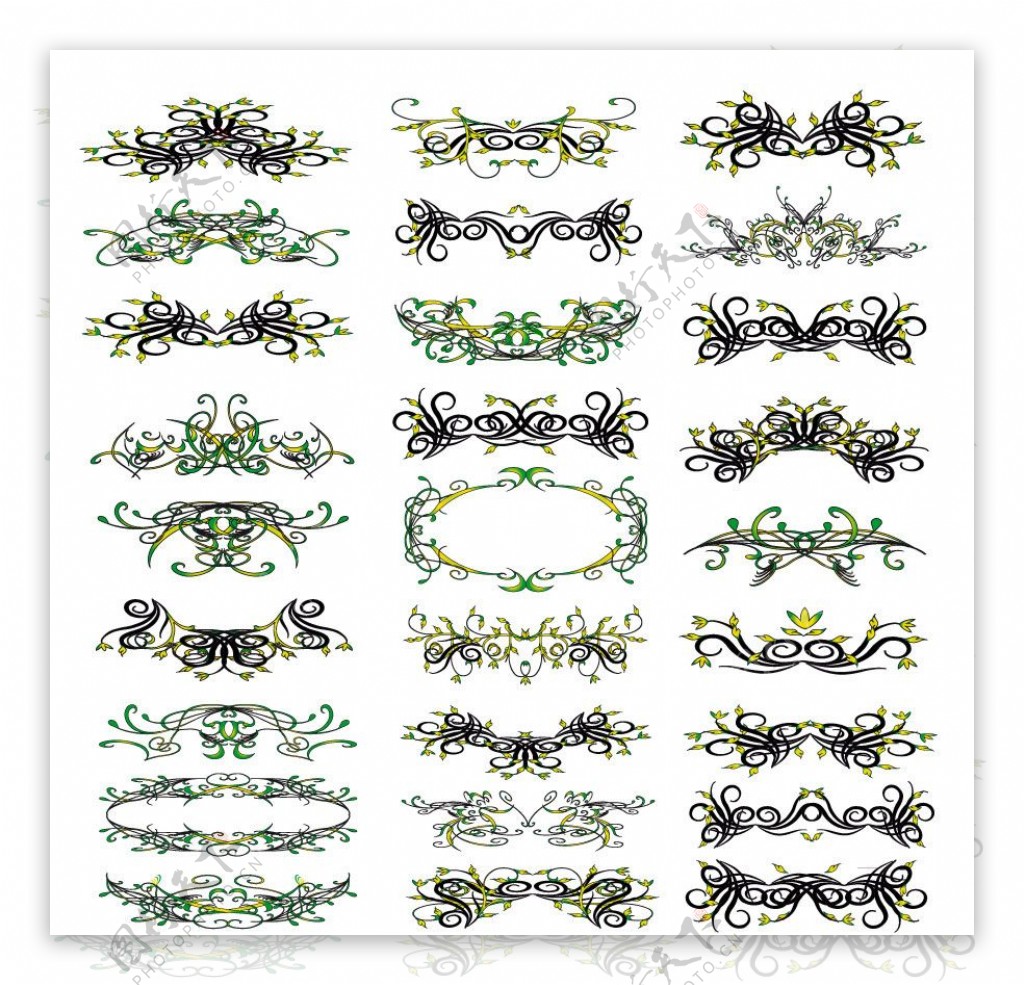 花纹花边装饰设计矢量图片素材-编号15059584-图行天下