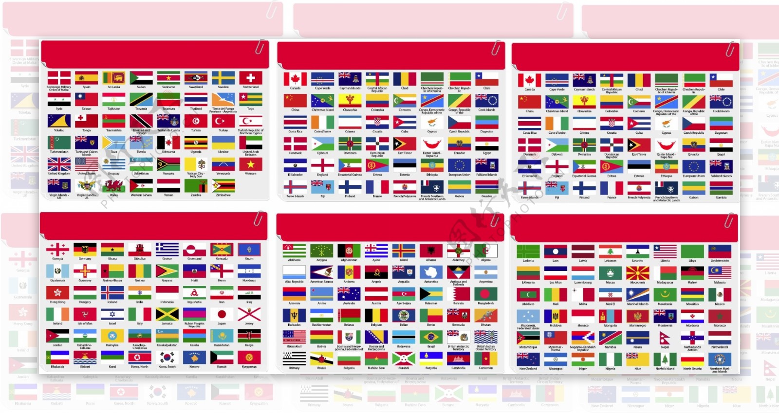 世界各国国旗矢量图片素材-编号22601184-图行天下