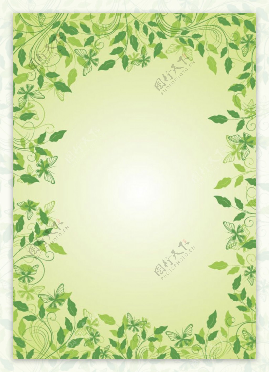 绿色花边矢量图片素材-编号22722524-图行天下