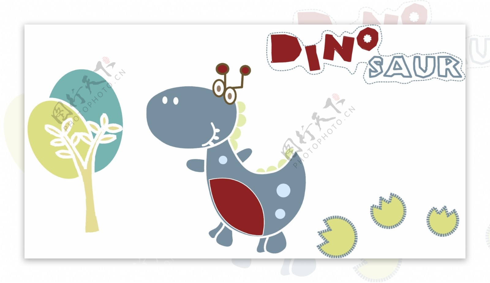 矢量卡通恐龙印花图案图片素材-编号22798214-图行天下