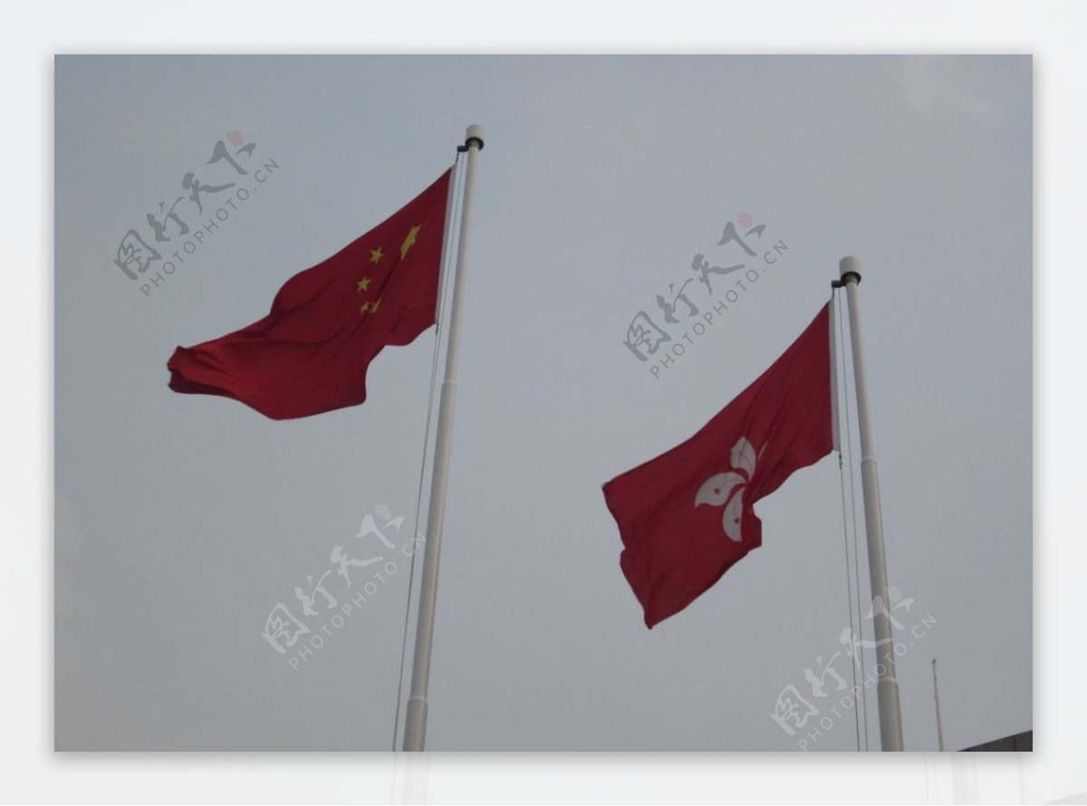 中国国旗香港区旗图片素材-编号24195834-图行天下