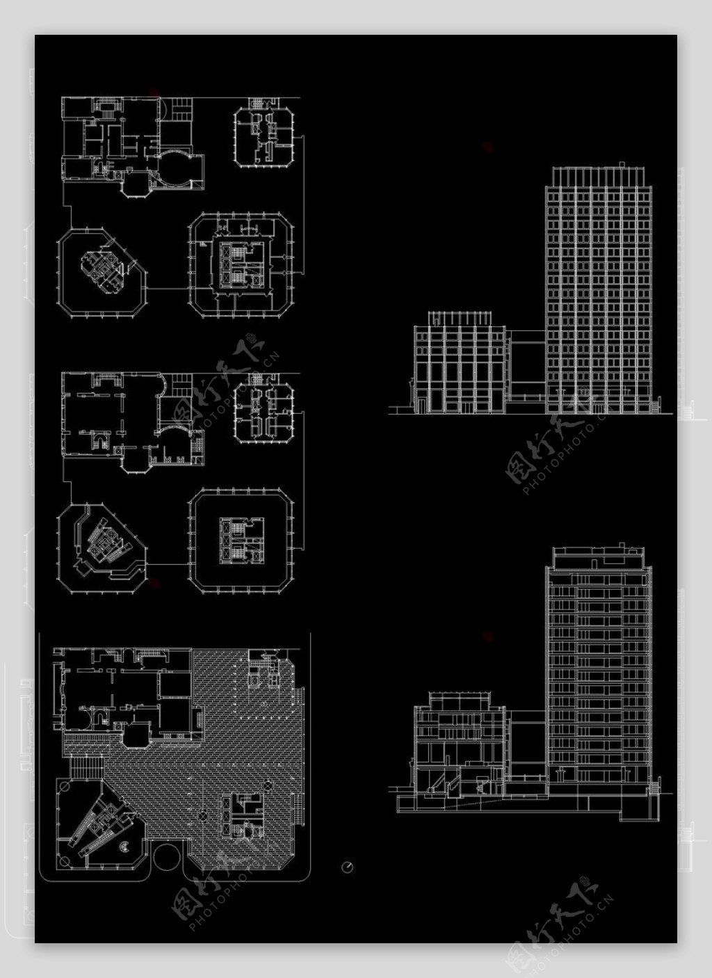 经济大厦cad图纸图片素材-编号25836144-图行天下