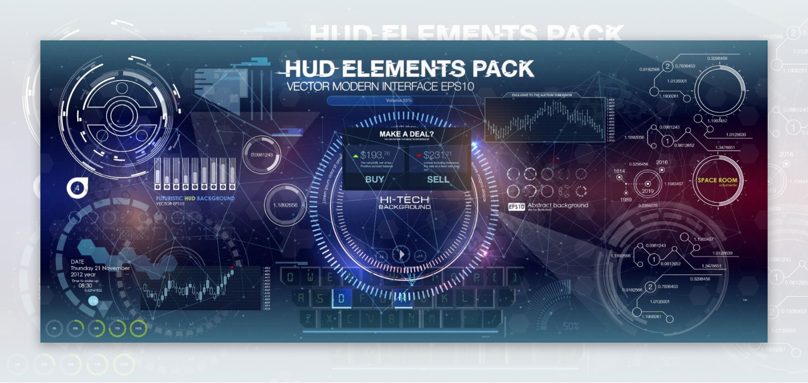 HUD数据统计图表界面矢量图片素材-编号28855584-图行天下