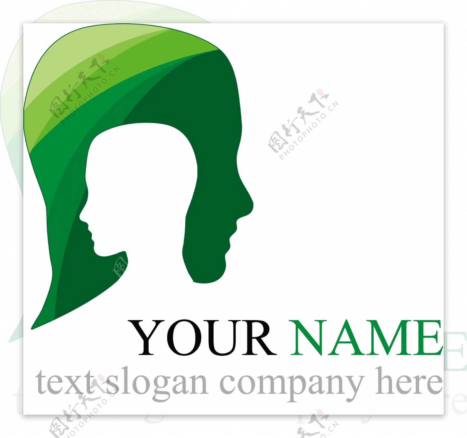 共生创意简约标志图片素材-编号30906854-图行天下